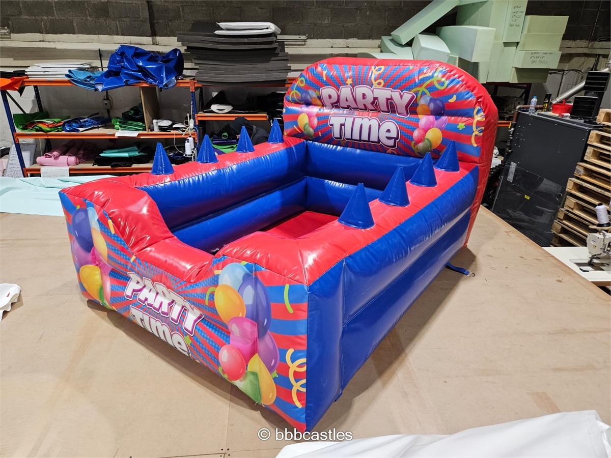 Party time inflatable ball pool with air jugglers - Bouncy Castle Hire ...