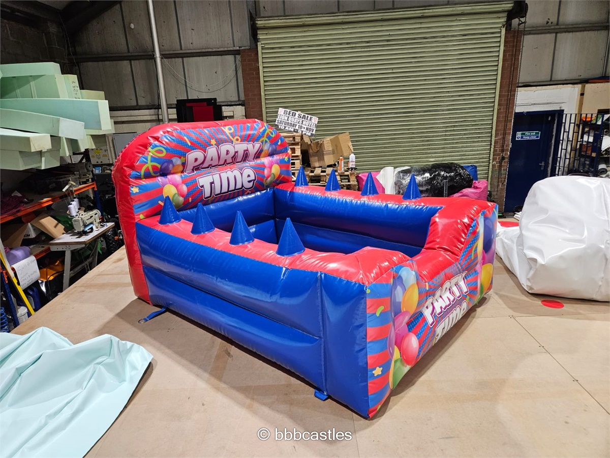 Party time inflatable ball pool with air jugglers - Bouncy Castle Hire ...